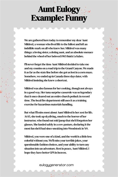 Crafting A Heartfelt Eulogy For Your Aunt A Comprehensive Guide Artofit