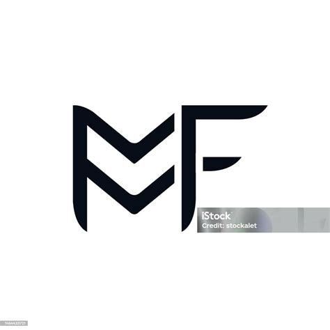 Mf 모노그램 문자 F 및 문자 M 로고 회사 글꼴 서명 아이콘입니다 기술 기하학이 얽힌 선 0명에 대한 스톡 벡터 아트 및 기타 이미지 Istock