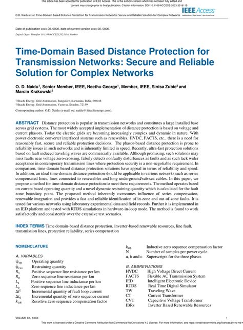 Pdf Time Domain Based Distance Protection For Transmission Networks Secure And Reliable