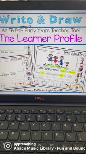 An Ib Pyp Learner Profile Write And Draw Activity For Early Years Learner Profile Early Years