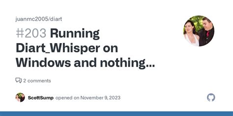 Running Diartwhisper On Windows And Nothing Happens · Issue 203 · Juanmc2005diart · Github