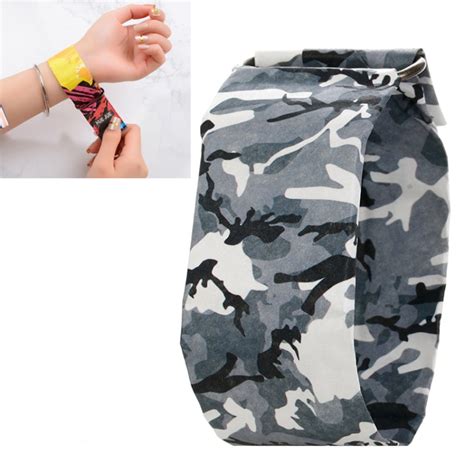 위장 블랙 패턴 크리 에이 티브 패션 방수 종이 시계 지능형 종이 전자 손목 시계