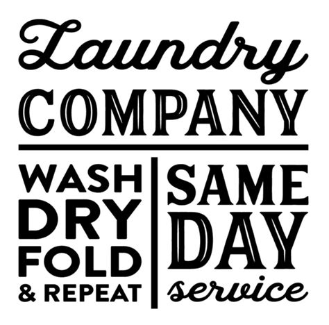 LAUNDRY COMPANY WASH Dry Fold Repeat Same Day Service Vinyl Decal