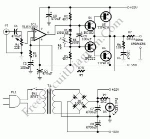 Simple Audio Amplifier Electronic Circuit Diagram