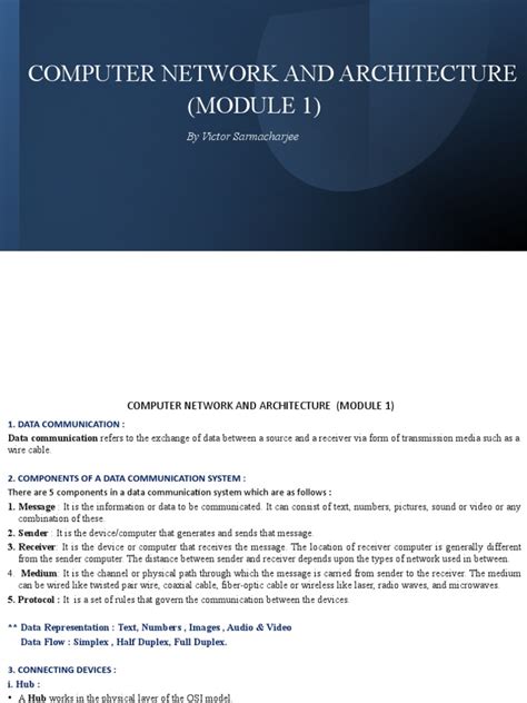 Computer Network Architecture Module 1 Pdf Network Topology Computer Network
