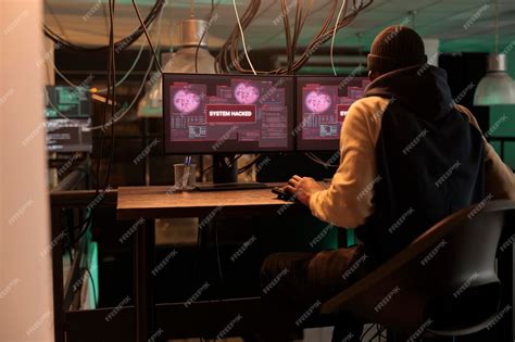 Premium Photo Successful Cyberattack System Hacked Alert On Screen Hacker Breaking Into