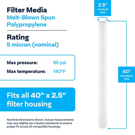 Pentek P5 40 155422 43 Sediment Cartridge 6 74