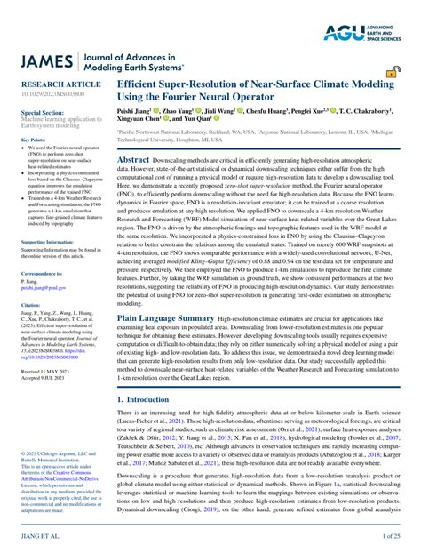Pdf Efficient Super‐resolution Of Near‐surface Climate Modeling Using The Fourier Neural Operator