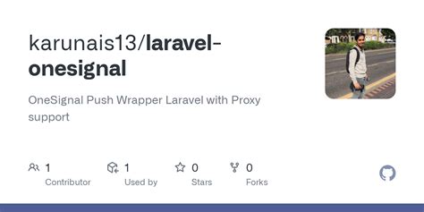 github karunais13 laravel onesignal onesignal push wrapper laravel