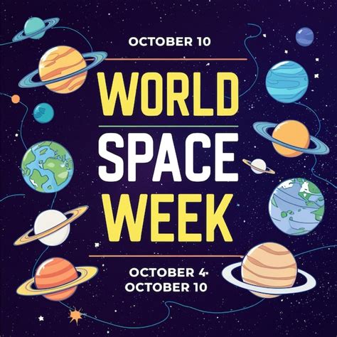 world space week celebration graphics premium ai generated image