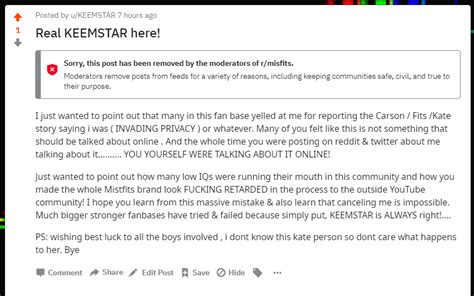 MODS DELETED MY POST R Misfits