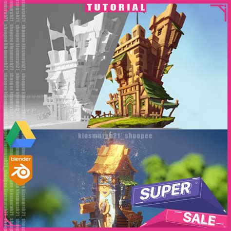 Jual Blender 3d Modeling A Game Asset Castle In Blender 3d Blender