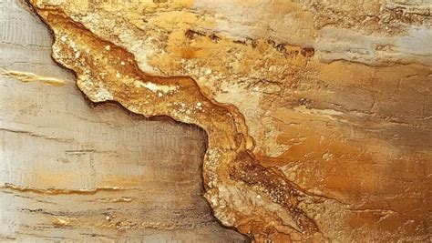 Textured Artwork With Golden Metallic Details And Earthy Gradient Background Stock Illustration