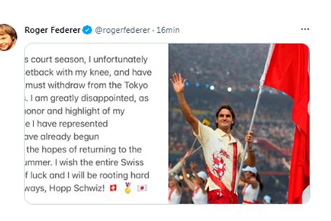 Roger Federer No Participará En Los Juegos Olímpicos De Tokio Tuve Un Contratiempo Con Mi