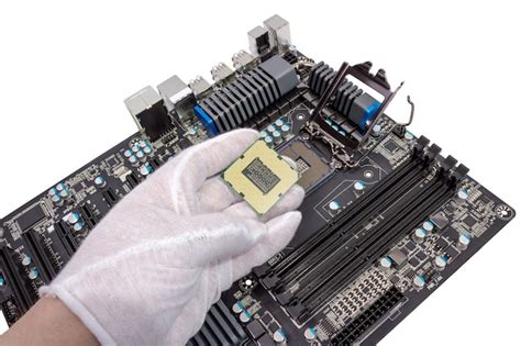 Premium Photo Installation Of Modern Processor In Cpu Socket On The Motherboard