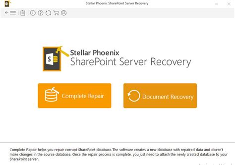 Sharepoint Server Recovery Tool Recover Sharepoint Mdf File
