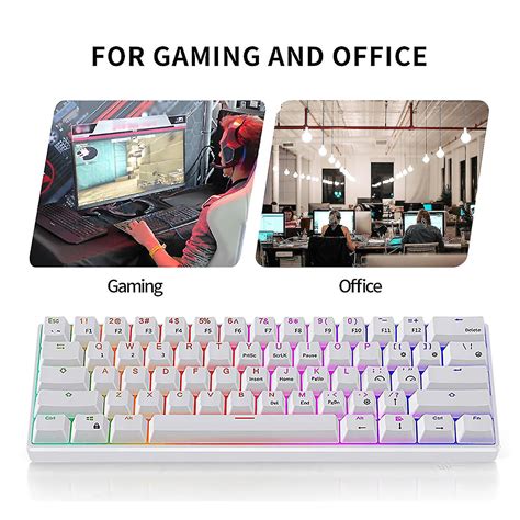 Rk61 Desk Keyboard Sensitive Low Latency Wired Bluetooth Compatible
