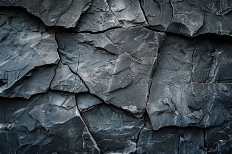 Dark Fractured Rock Surface With Sharp Edges And Rough Texture Stock Illustration Illustration