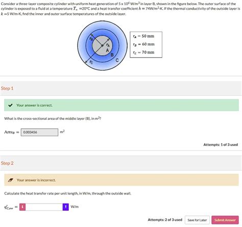 Solved Consider A Three Layer Composite Cylinder With Uniform Heat