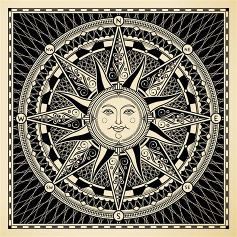 Compass Face Vector Images And Graphics For Commercial Use Vectorstock
