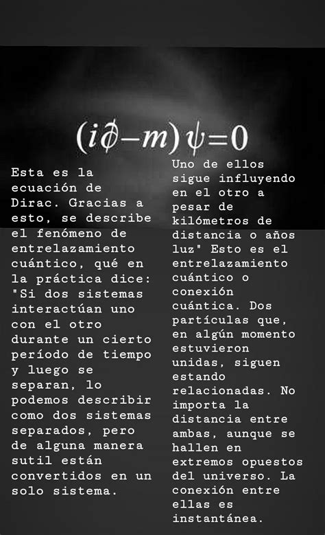 Ecuación De Dirac Una Fórmula Que Simboliza La Belleza De Las Matemáticas