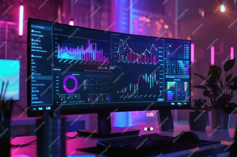 Premium Photo Hightech Data Analytics Dashboard Displaying Realtime Business Performance