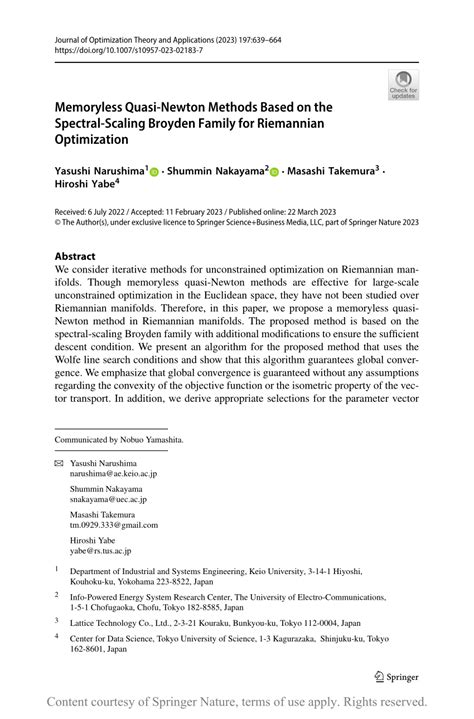 Memoryless Quasi Newton Methods Based On The Spectral Scaling Broyden