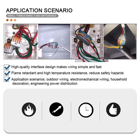 박스형 미니 스플라이싱 버트 와이어 커넥터 푸시 인 도체 범용 소형 터미널 블록 홈 케이블 스플리터 배선 커넥터 전기 장비 및 소모품