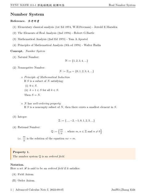Advanced Calculus Ntnu Note 09052022 Pdf Real Number Field
