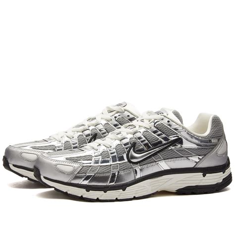 Nike P 6000 Metallic Silver Sail And Black End