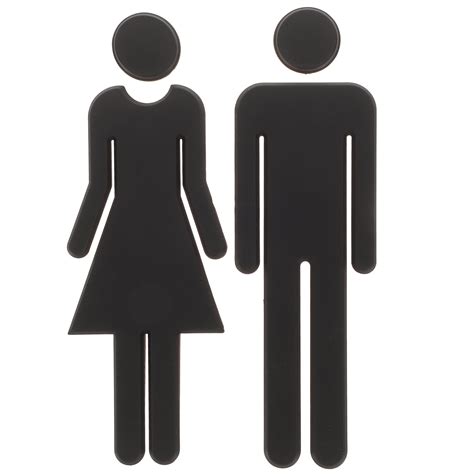 Jibingyi 1 Pair Restroom Identification Signs Men Women Bathroom Signs Bathroom Identification
