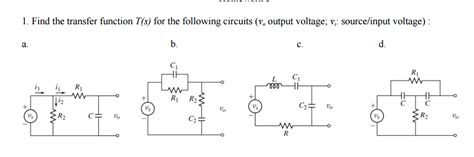Solved Find The Transfer Function T S For The Following Chegg