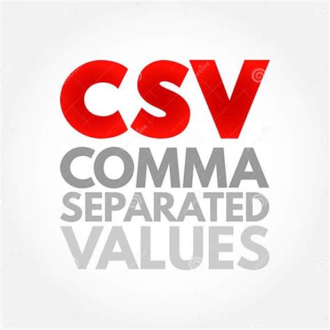 Los Valores Separados Por Comas De Csv Son Un Archivo De Texto