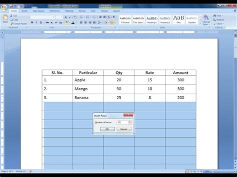 How To Insert Rows In Word Table Shortcut Infoupdate Org