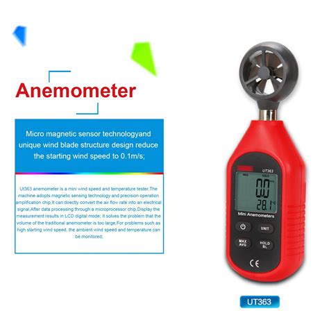 Ut363bt Anemometer Digitale Wind Geschwindigkeit M Grandado
