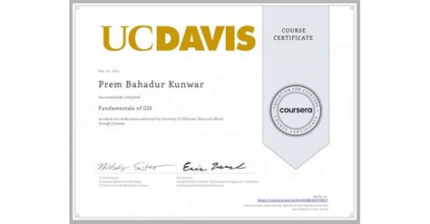 prem kunwar on linkedin completion certificate for fundamentals of gis