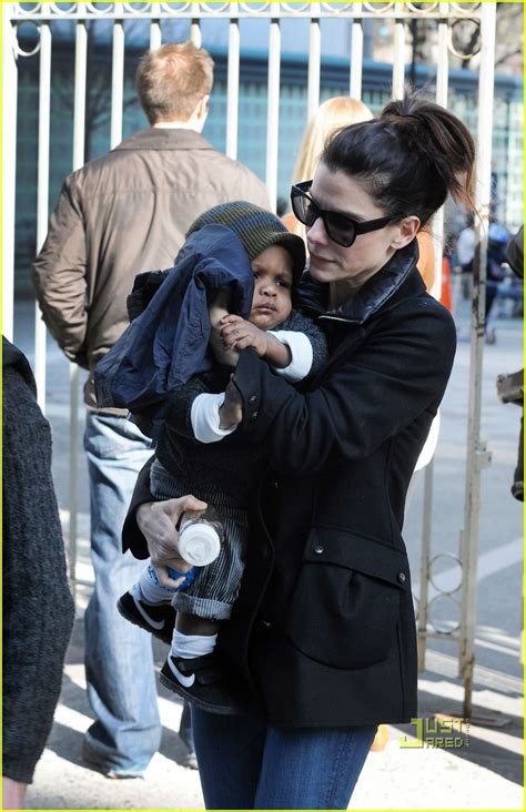 Sandra Bullock Louis Playground Pair Photo Celebrity Babies Louis Bullock Sandra