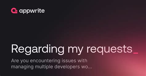 regarding my requests threads appwrite
