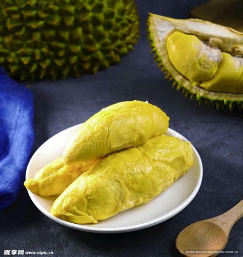 金枕榴莲肉实拍摄影摄影图 食物原料 餐饮美食 摄影图库 昵图网
