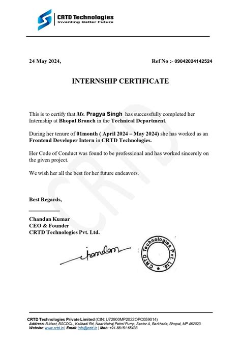 Pragya Singh On Linkedin Internship Frontenddeveloper