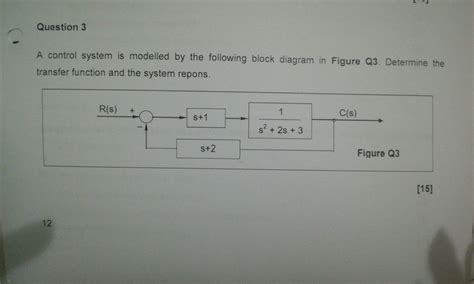 Solved Question A Control System Is Modelled By The Chegg