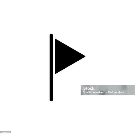 플래그 위치 아이콘 Ui 및 Ux 웹 사이트 또는 모바일 응용 프로그램에 대한 위치 아이콘의 간단한 문양 평면 벡터 0명에 대한