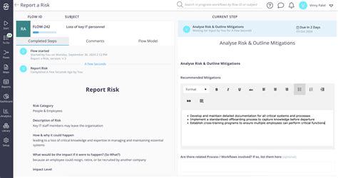 Risk Compliance Governance Flowingly BPM Software