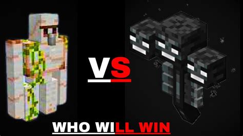 Iron Golem Vs Wither Minecraft Mob Battle Wither Vs Iron Golem Youtube