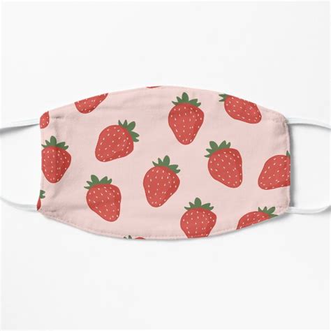 Pink Strawberry Face Mask Mask For Sale By Hopehuffman Redbubble