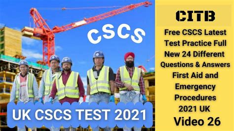 Free Cscs Test Practice 24 Different Questions And Answers 2021 Uk First Aid And Emergency Procedures