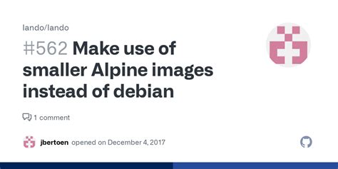 Make Use Of Smaller Alpine Images Instead Of Debian · Issue 562 · Landolando · Github