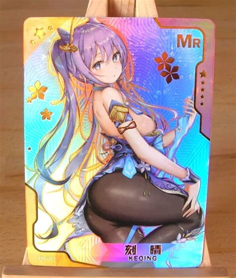 KEQING GENSHIN IMPACT CARTE MR RARE Goddess Story Anime Waifu Doujin Holo Card EUR 15 90