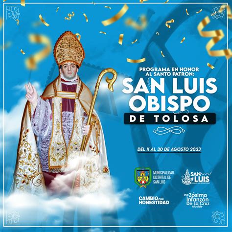 Programa Oficial Fiesta Del Santo Patrón San Luis Obispo De Tolosa
