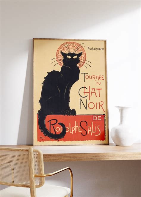 Tournée Du Chat Noir Poster Vintage Parisian Cat Print Etsy